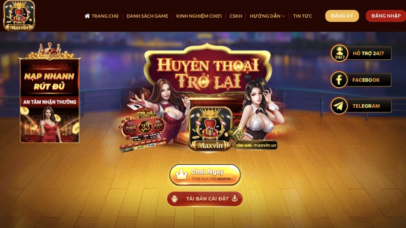 Maxvin - Game Bài Đỉnh Cao - Tải Maxvin APK Nhận Code 100k